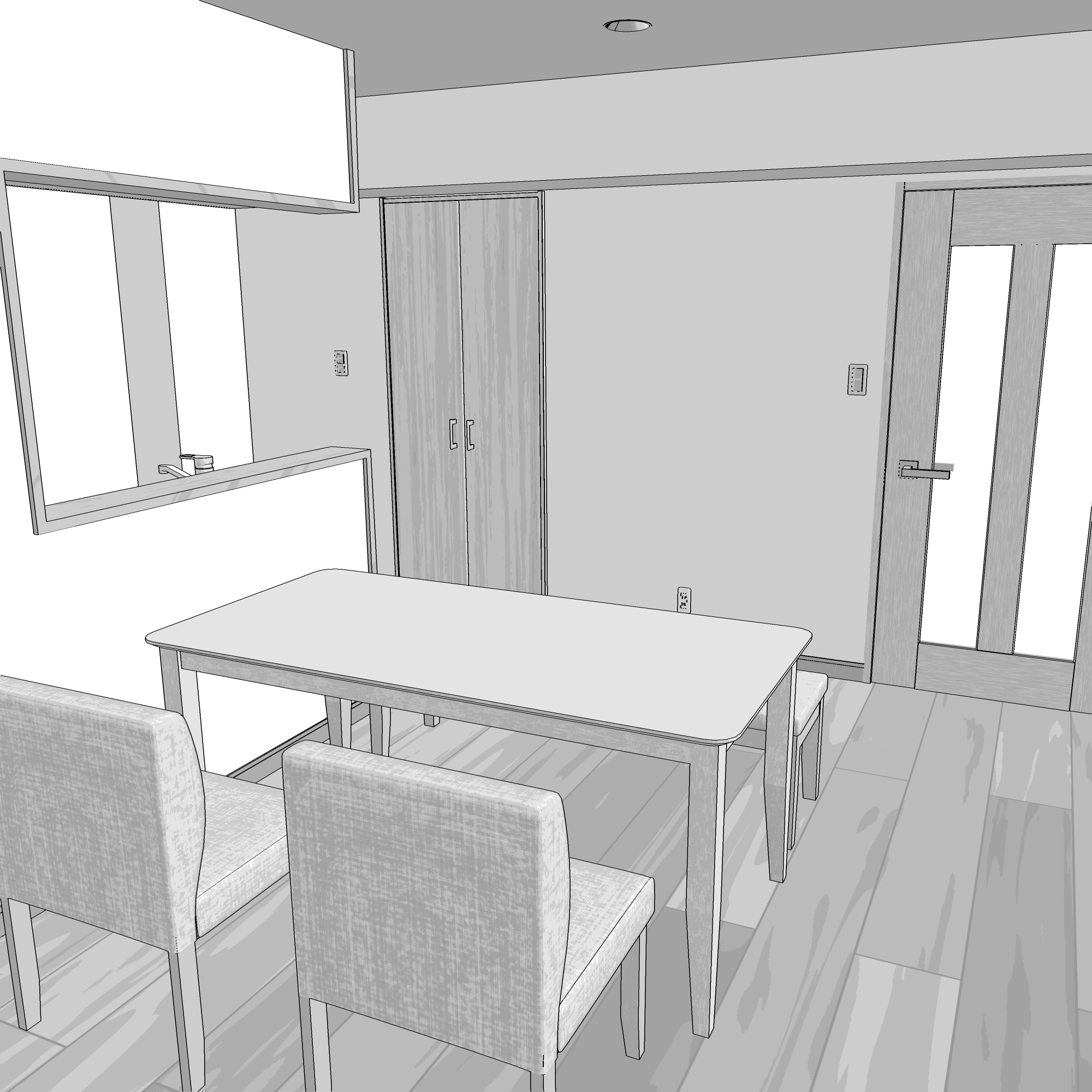 3D_LDK(リビングダイニングキッチン)【クリスタ用素材】 - モデライズ(旧3Dモデル製作所) - BOOTH