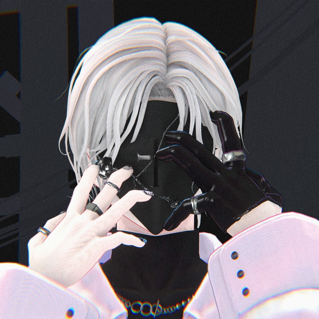 【VRChat】オリジナルマスク『Ashen Rose』 - Stray - - BOOTH