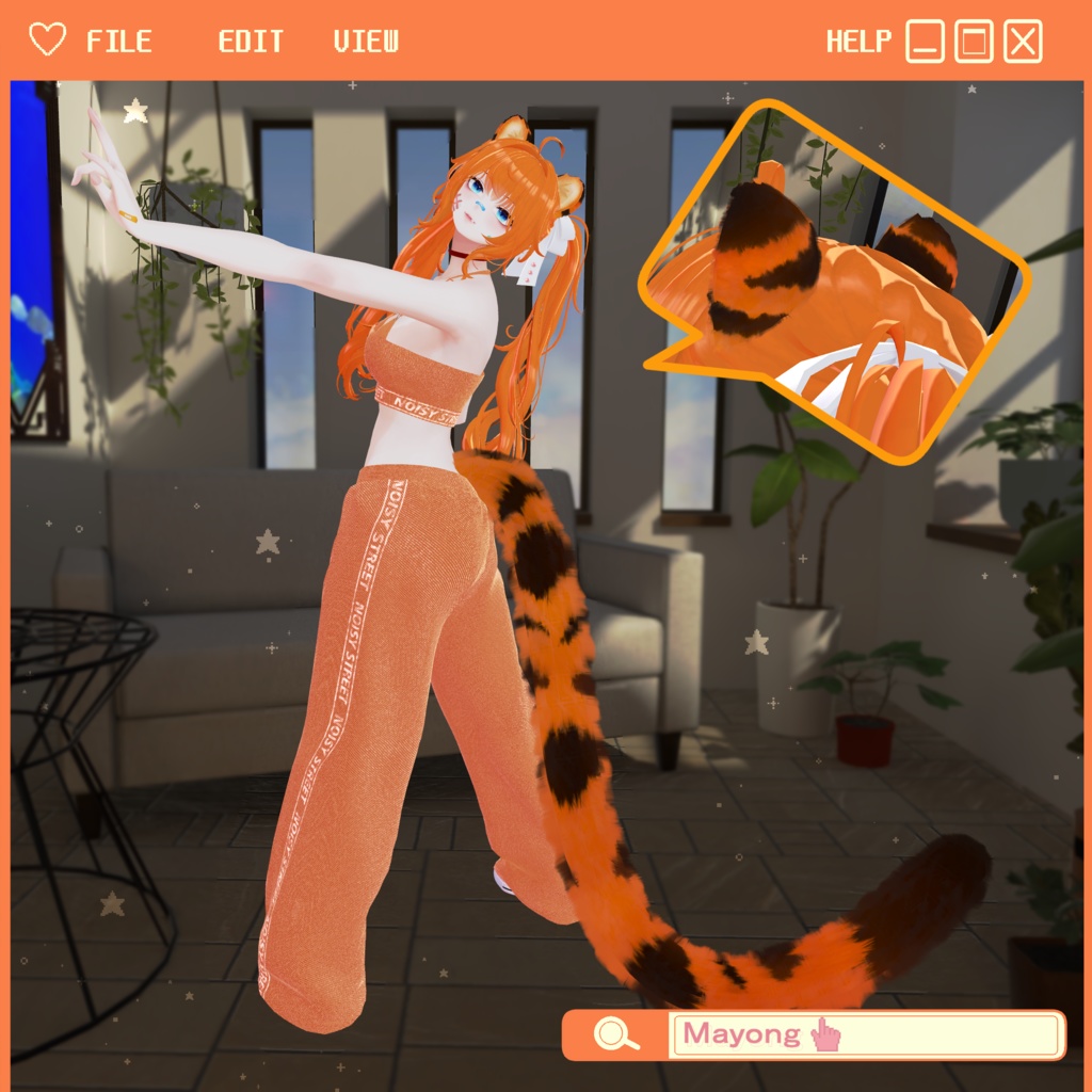 [For all] Tiger ears & tail (2 types) - MEOW - BOOTH