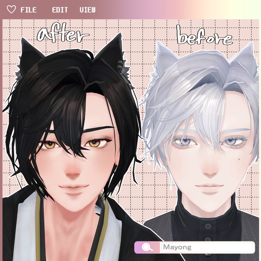 [Rei 怜] Rei Inugami makeup texture - MEOW - BOOTH