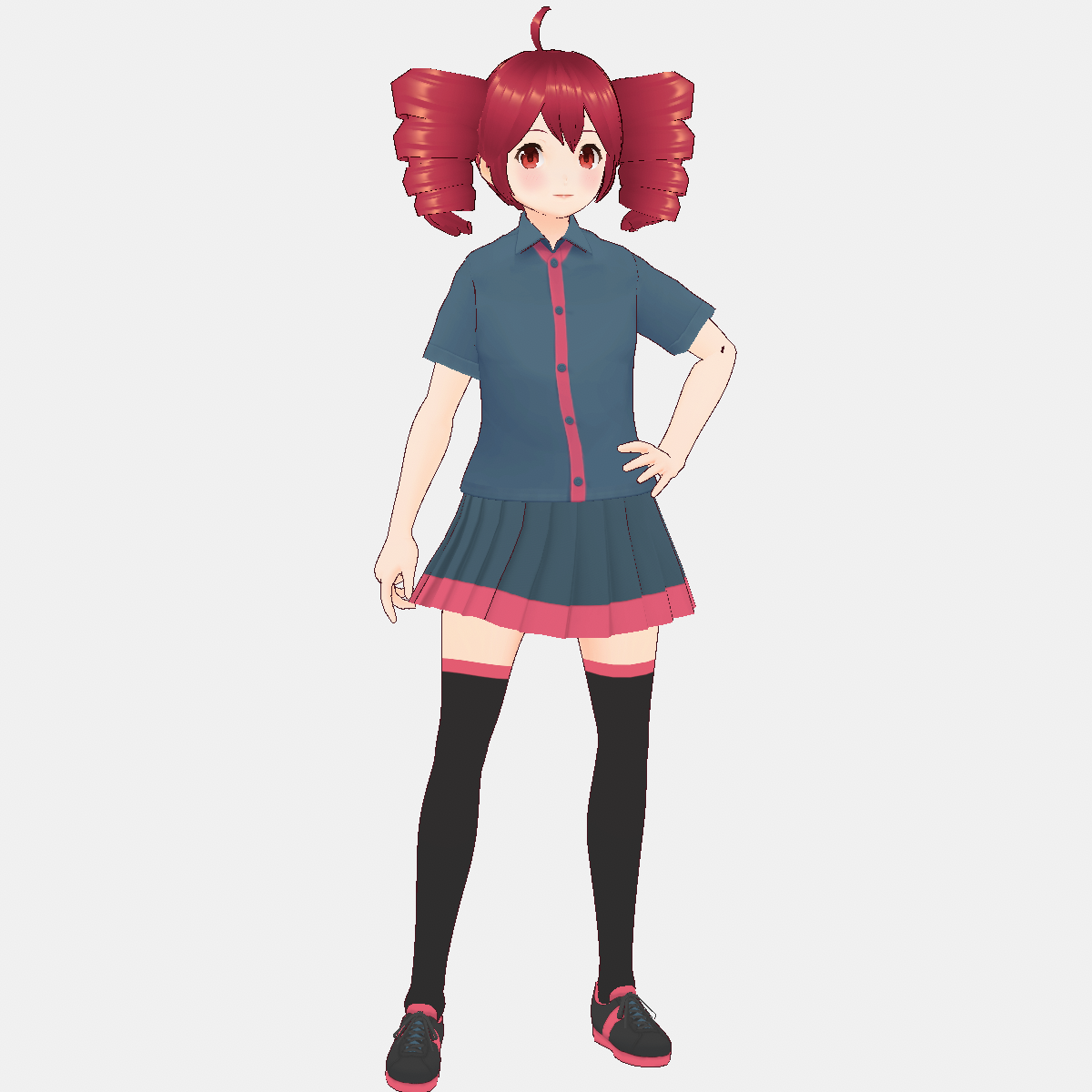 UTAU SynthV 重音テト Kasane Teto Simple VRoid Model - MelodyCrystel's ...