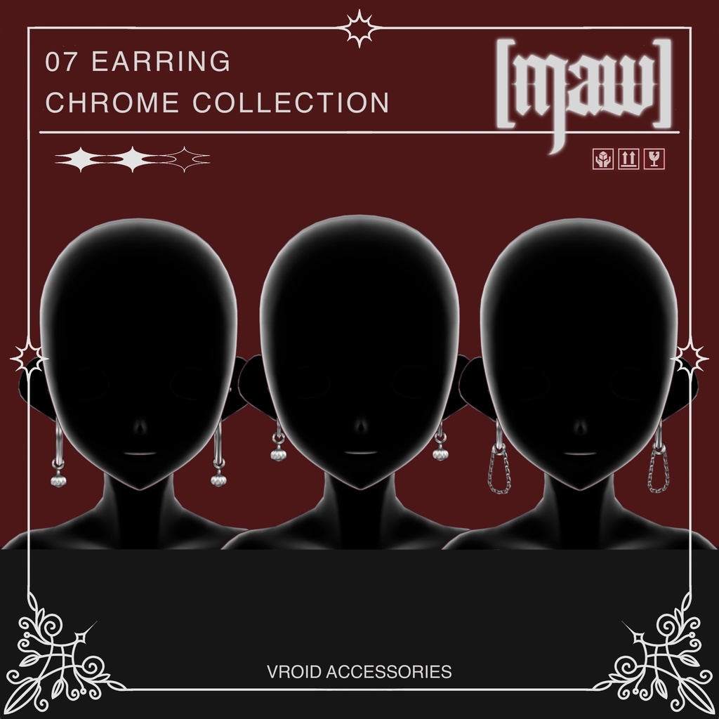 07 EARRINGS VROID by [maw] - [maw] - BOOTH