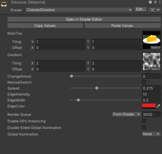 溶解シェーダ/Dissolve shader - cheese - BOOTH