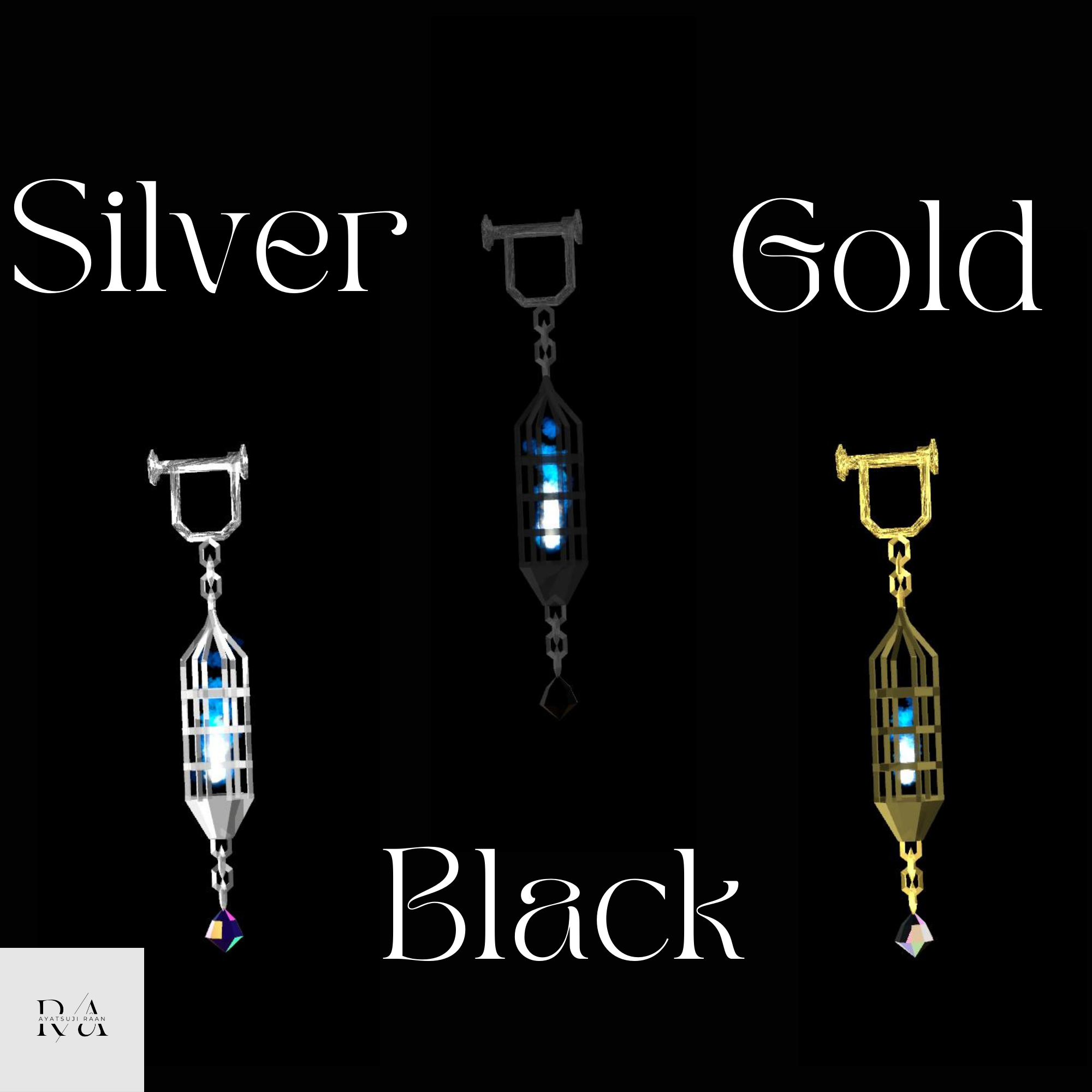 Cage Earring【VRChat想定】 - RA - BOOTH