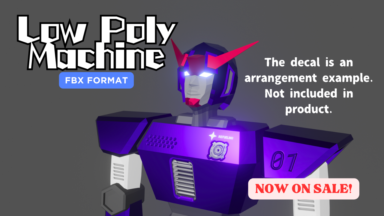 Low Poly Machine BRAVE-01 - がらくた箱 - BOOTH