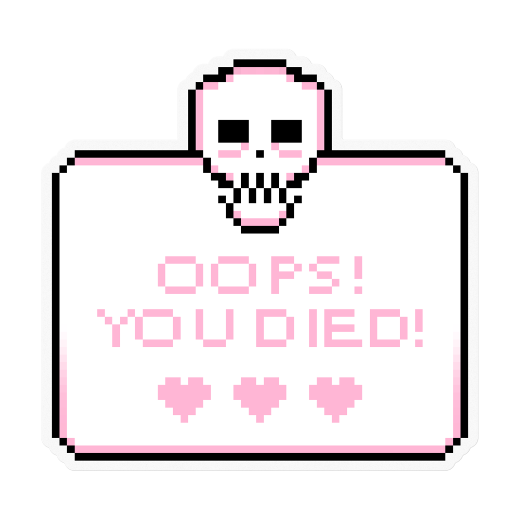 Pastel goth gamer sticker, goth girl gamer sticker, spooky cute ...