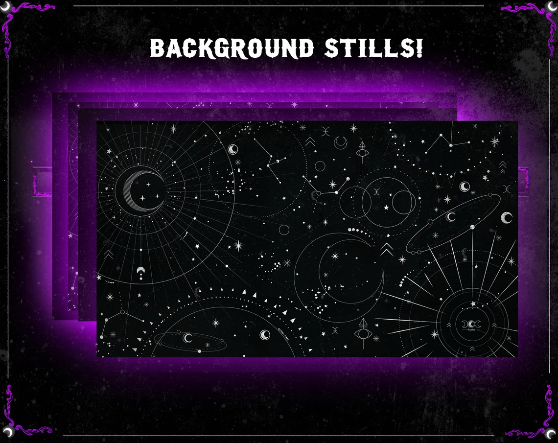 Gothic stream package, twitch stream overlay, stream decoration, gothic ...