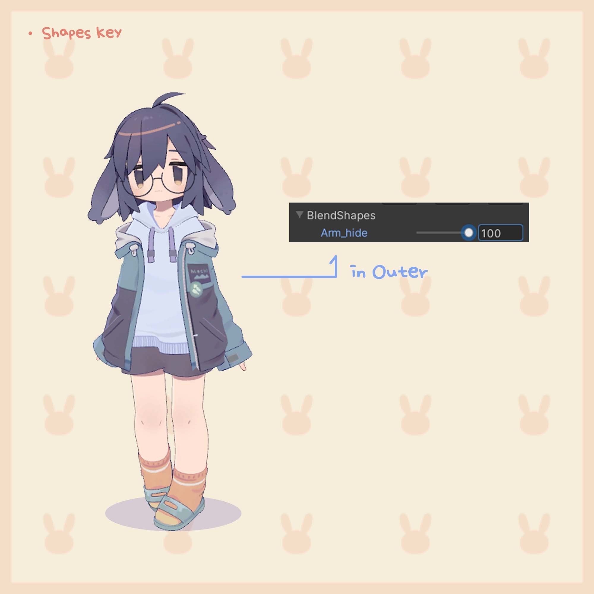 【3Dモデル】Hoodie / うささき用 usasaki - RAKOKO - BOOTH