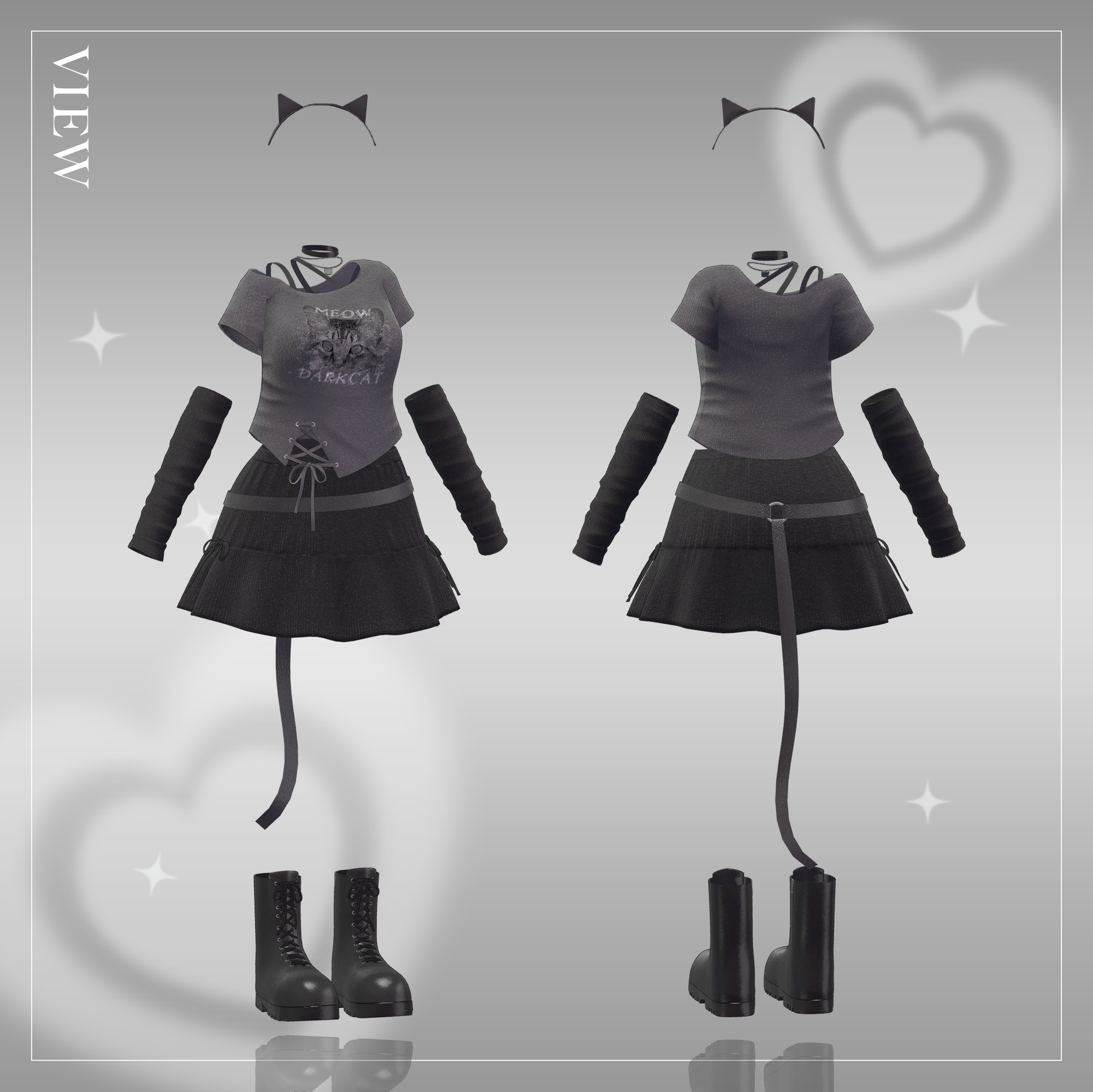 【3Dモデル】Dark Cat_4 Avatar - RAKOKO - BOOTH