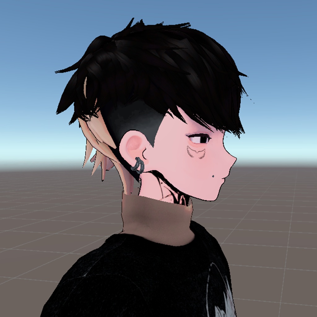 [VRCHAT] Mullet Hair Mohicano 3D for #Minase3D / #Manuka3D / #Shinra3D ...