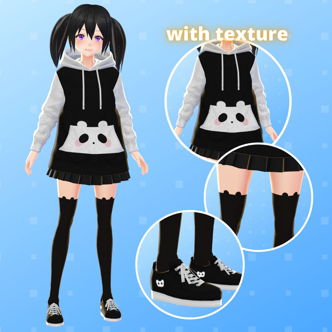 【VRoid】 Animal Hoodies Set - Rori Shop - BOOTH
