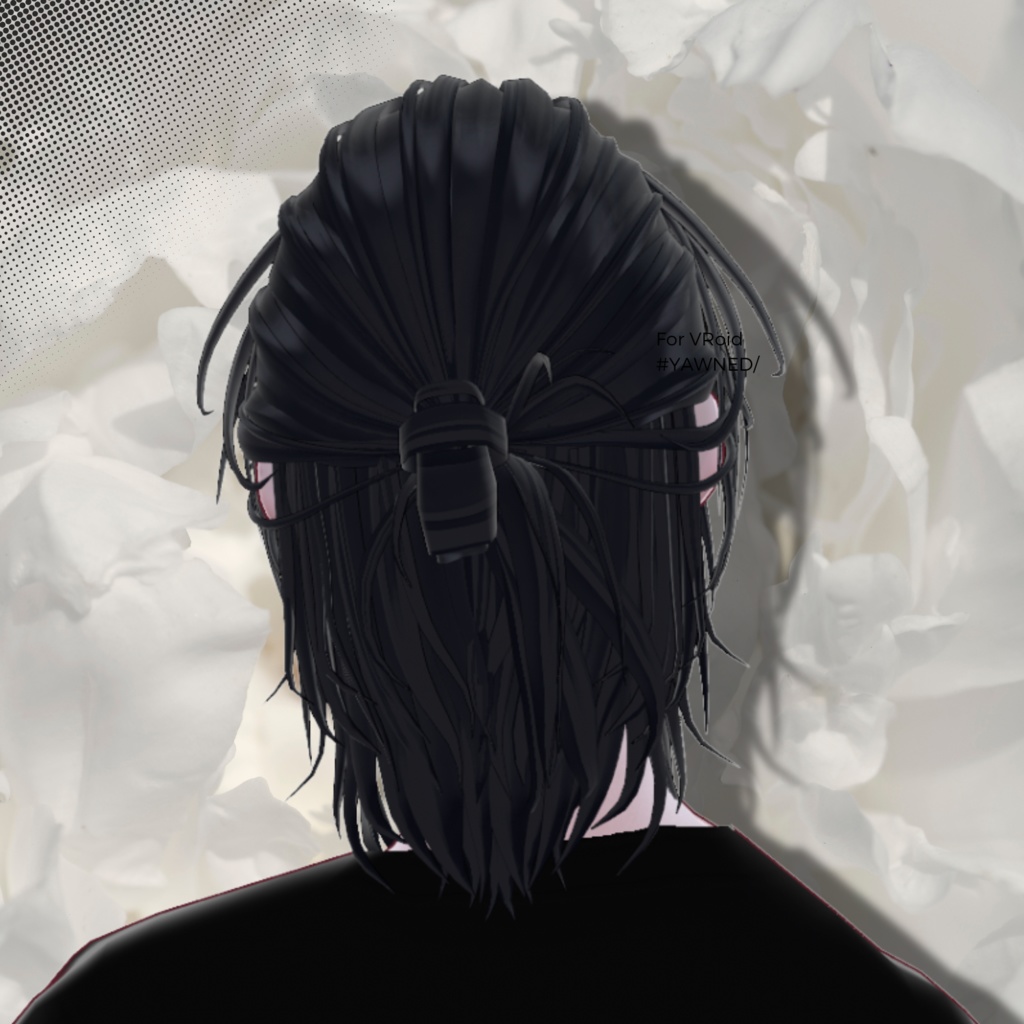 VRoid ハーフアップ ヘアプリセット Half-up Hair preset - YAWNED - BOOTH