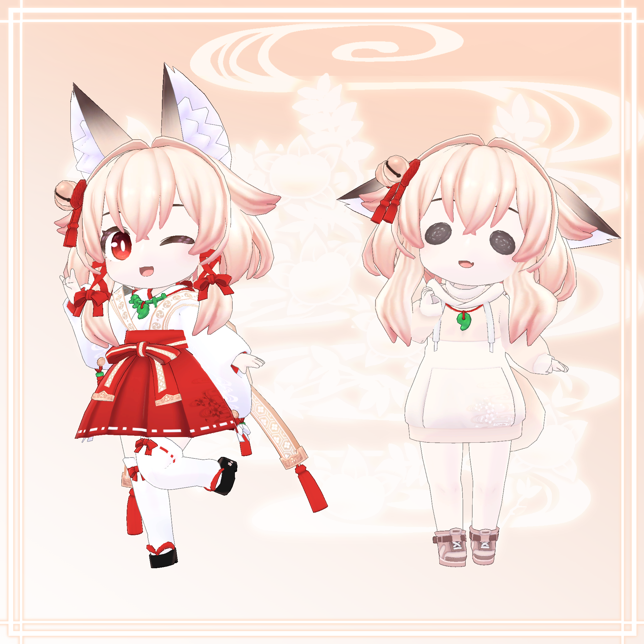 オリジナル3Dアバター「ちび右近(Chibi Ukon)」 - 狐の迷い宿 - BOOTH