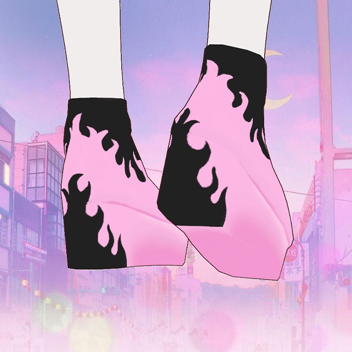 Flame Shoes texture for VROID [v1 Stable version] - ItsKyrus - BOOTH