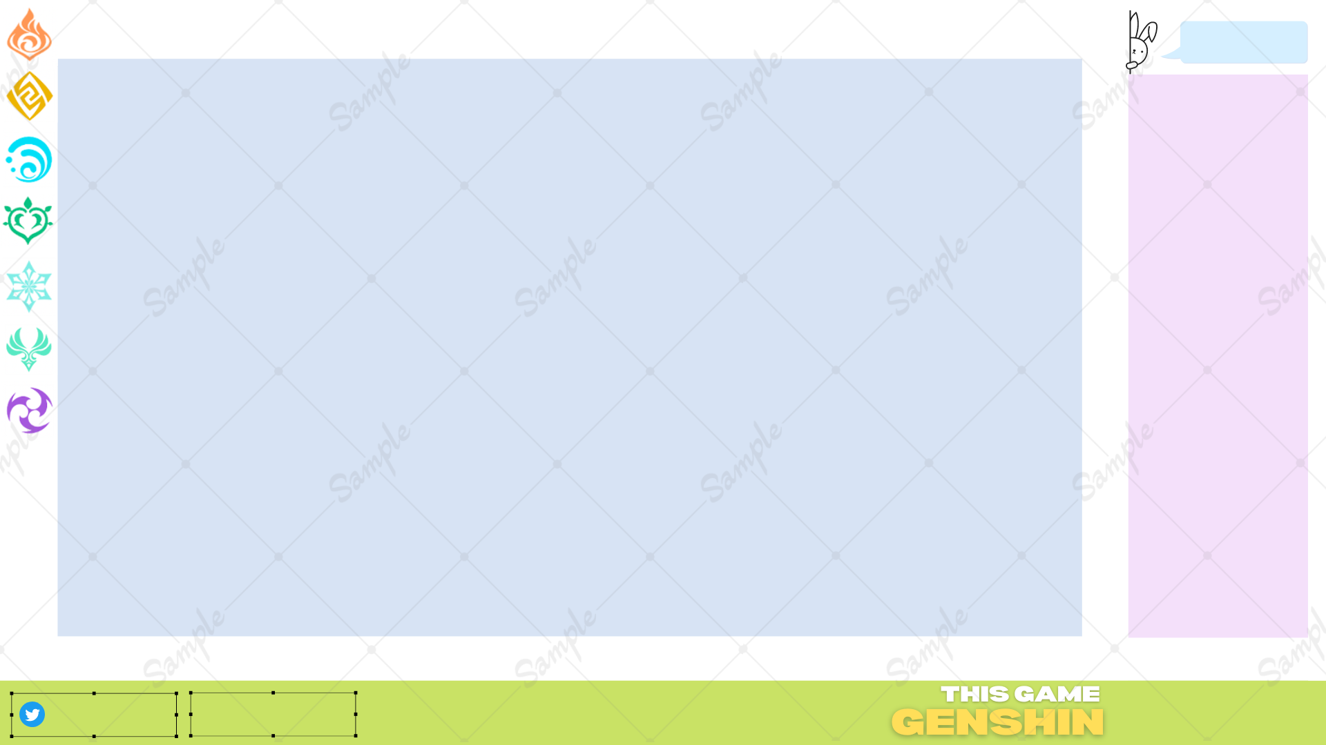 【フリー素材】配信枠オーバーレイ 原神ver - DESIGN SIRO - BOOTH