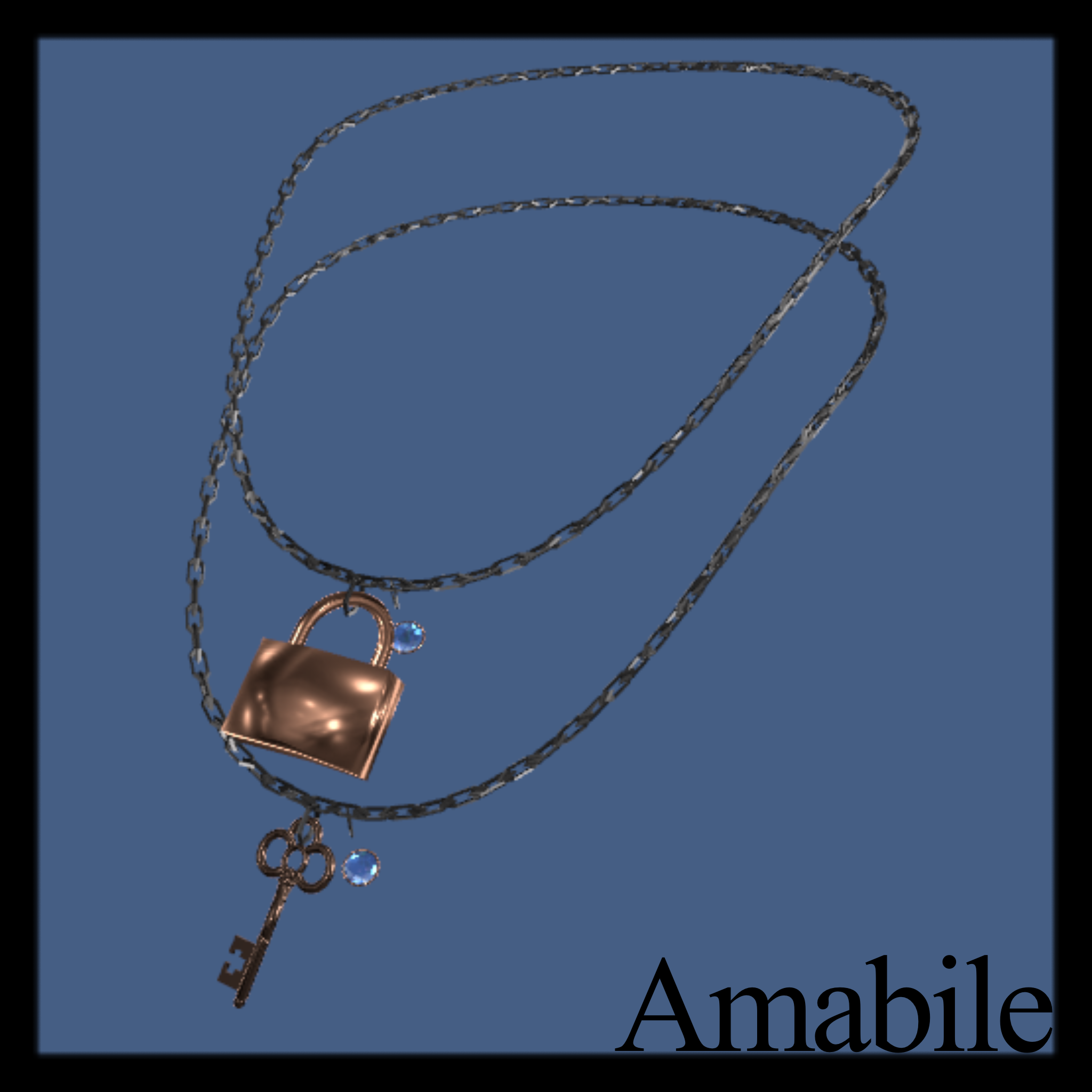 Necklace 「鍵と南京錠」 - Amabile-shop - BOOTH