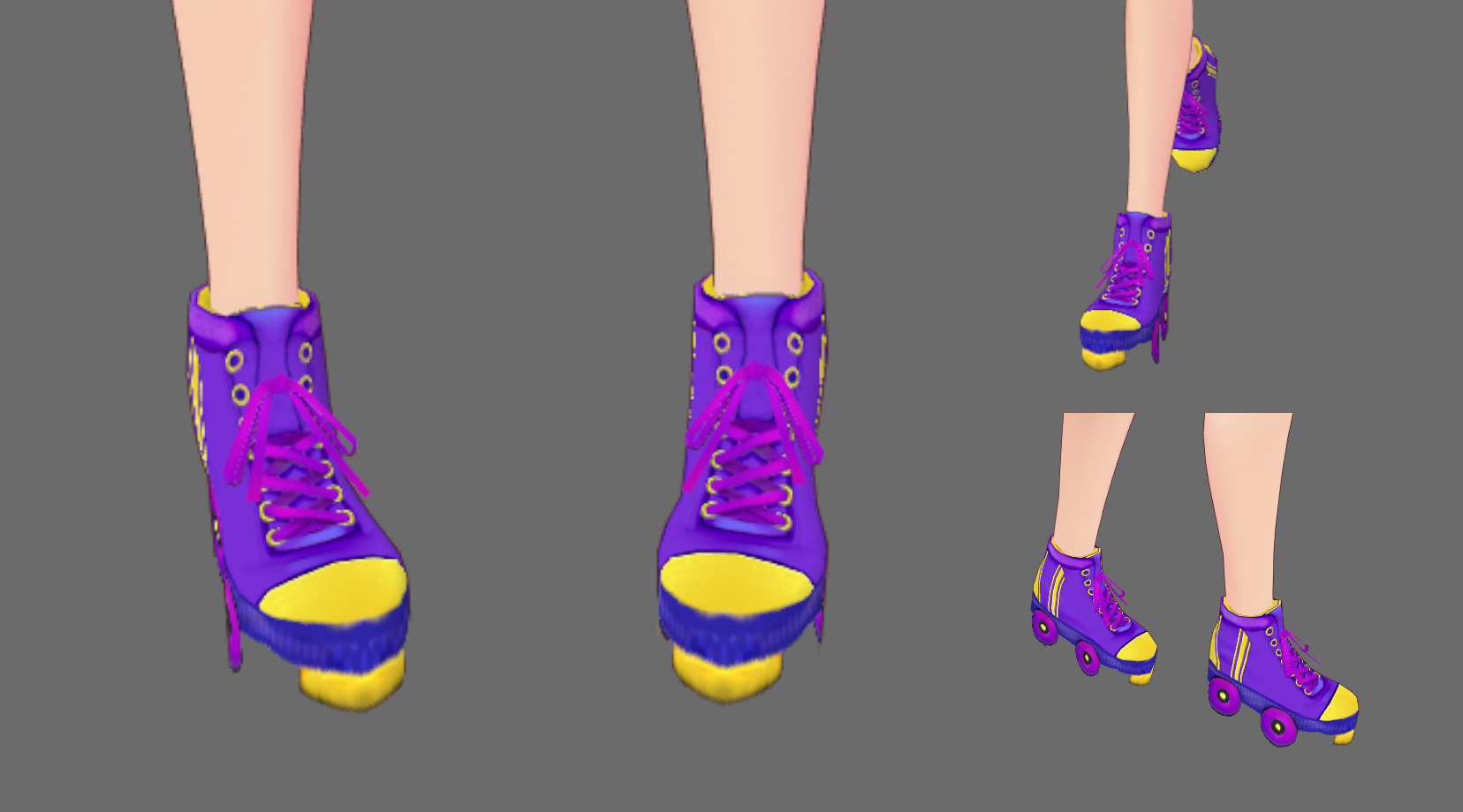 Rollerskates Illusion - VRoid shoes texture - battynator-store - BOOTH