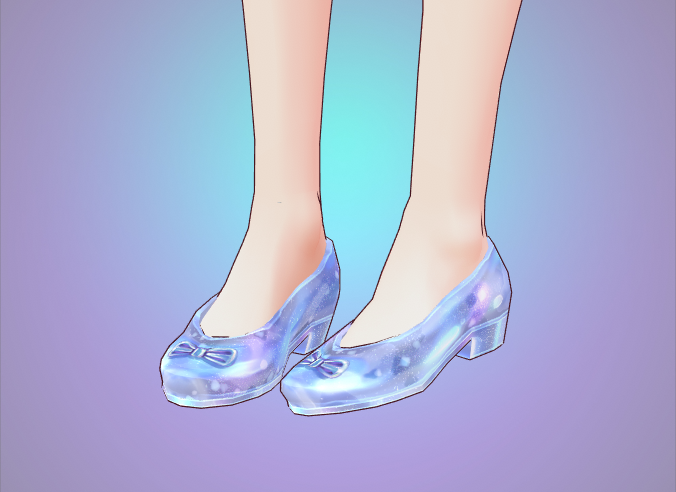 Glass Slippers texture for VRoid - 9 color Set - battynator-store - BOOTH