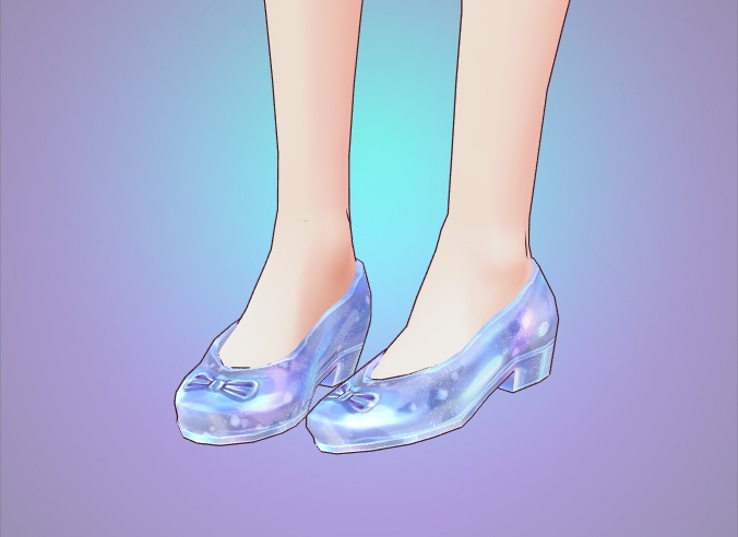 Glass Slippers texture for VRoid - 9 color Set - battynator-store - BOOTH