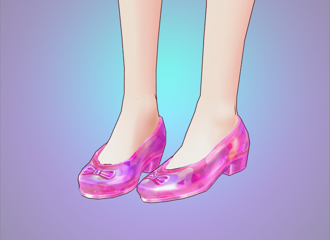 Glass Slippers texture for VRoid - 9 color Set - battynator-store - BOOTH