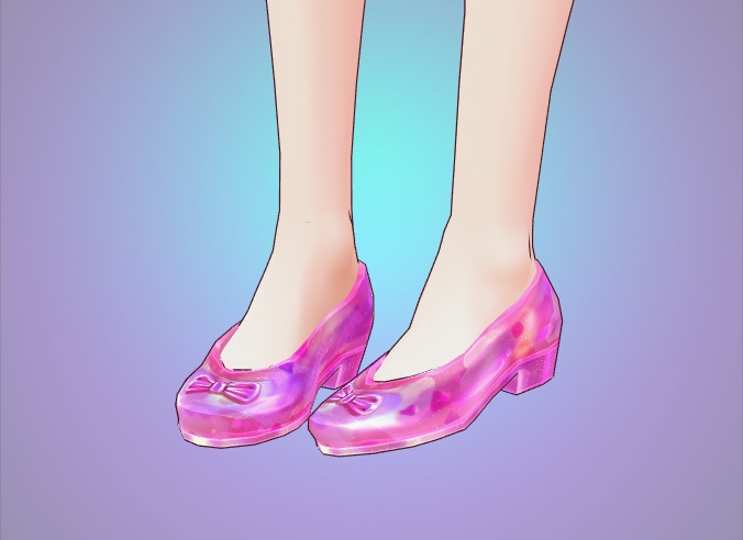 Glass Slippers texture for VRoid - 9 color Set - battynator-store - BOOTH