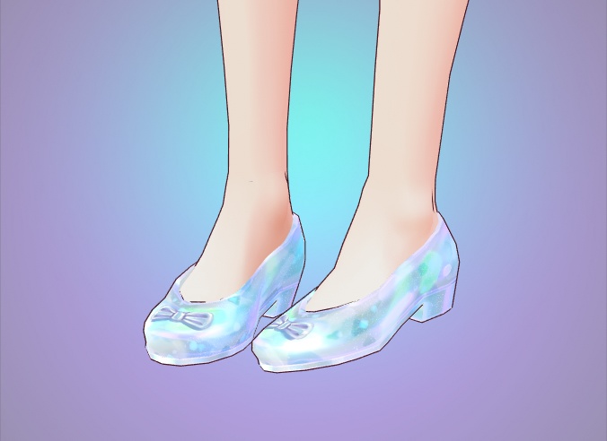 Glass Slippers texture for VRoid - 9 color Set - battynator-store - BOOTH