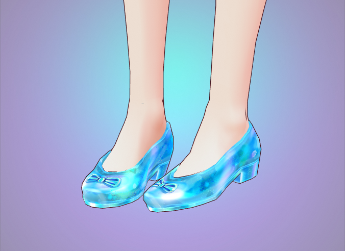 Glass Slippers texture for VRoid - 9 color Set - battynator-store - BOOTH