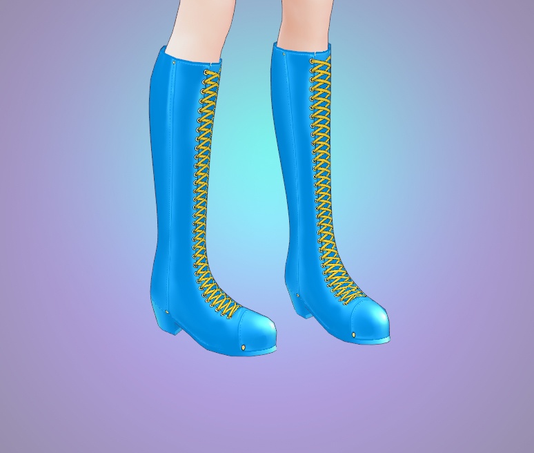 Lace Up Customizable Long Boots for VRoid - battynator-store - BOOTH