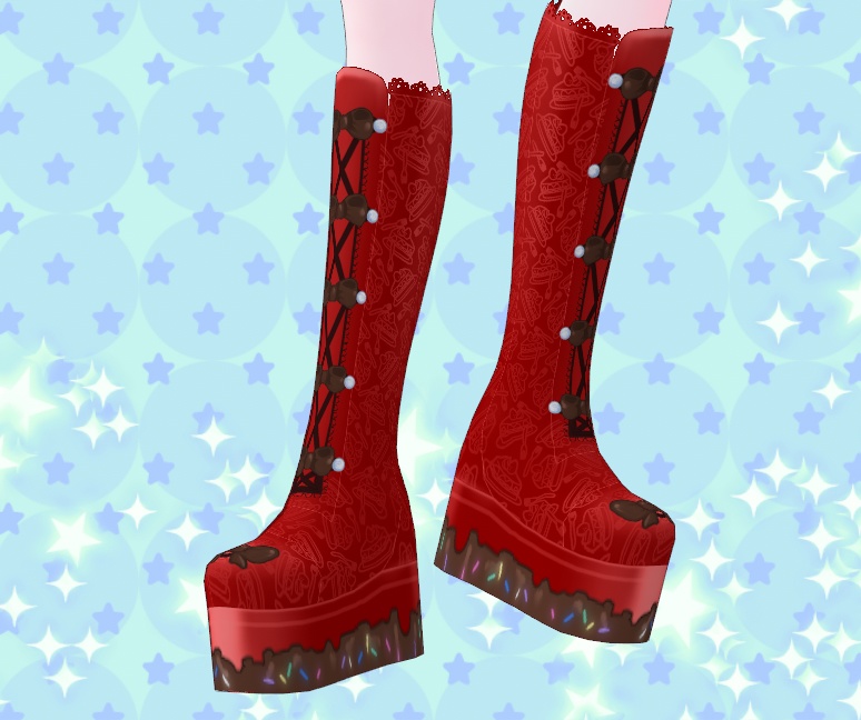 ''Cake Stomper'' Platform Boots for VRoid Stable - battynator-store - BOOTH