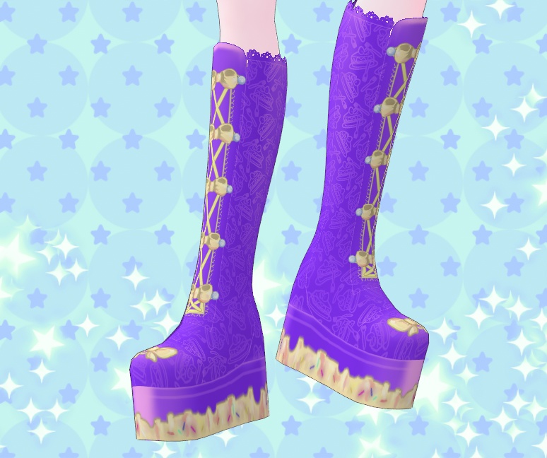 ''Cake Stomper'' Platform Boots for VRoid Stable - battynator-store - BOOTH