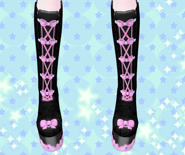 ''Cake Stomper'' Platform Boots for VRoid Stable - battynator-store - BOOTH