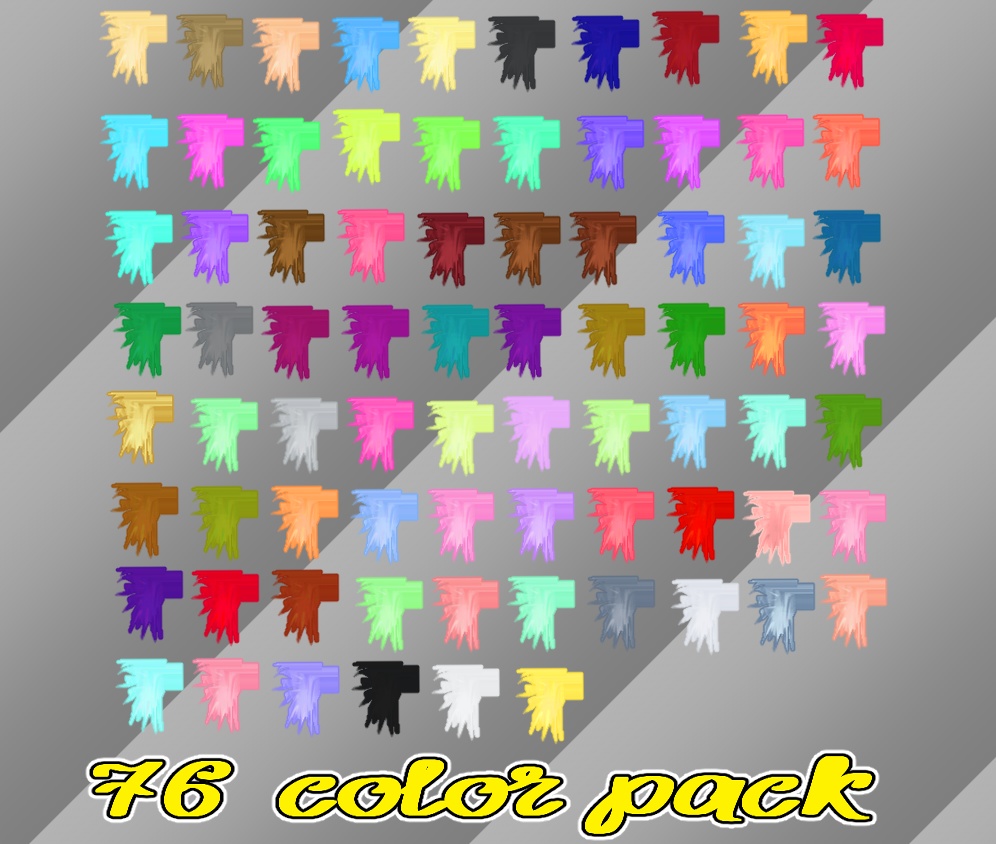 Colorful Armpit Hair for VRoid Stable - 76 color pack - battynator ...