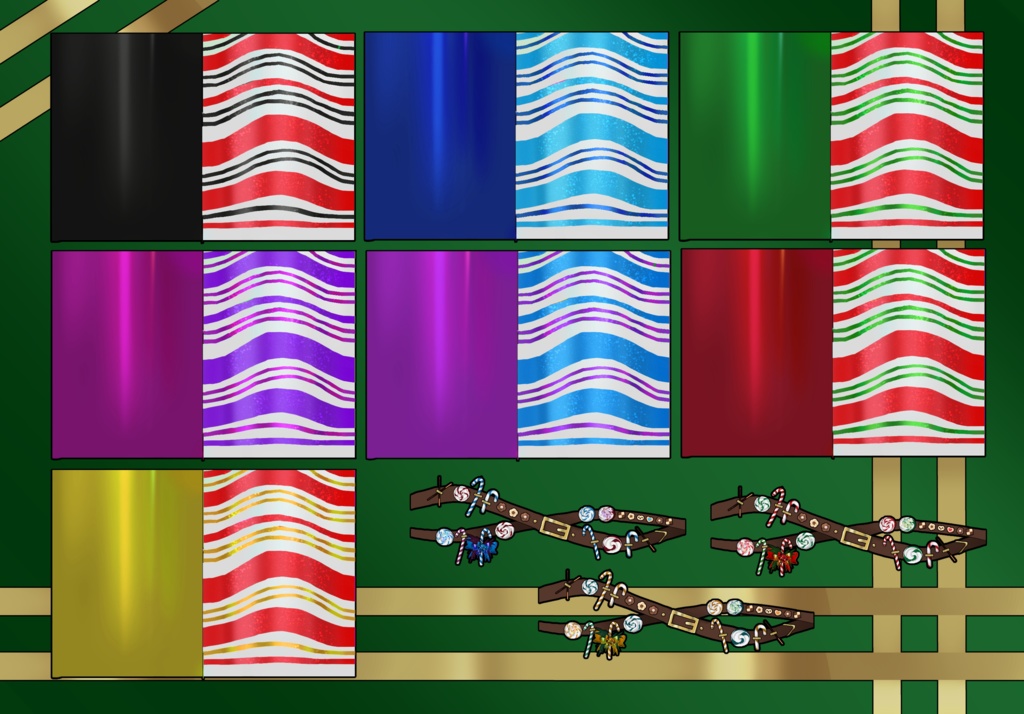 Candy Elf Outfit for VRoid Stable (Masc and Fem) - color variations ...