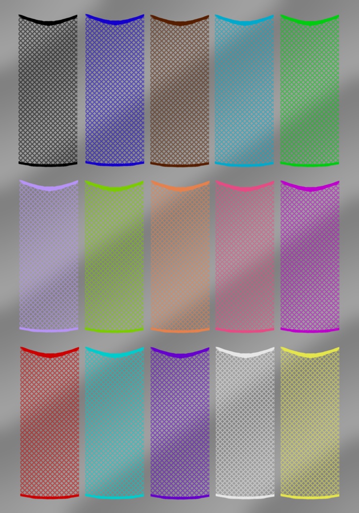 Mesh Top for VRoid - 15 color pack - battynator-store - BOOTH