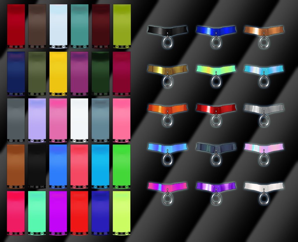 Croptop with Choker for VRoid - mix and match set - battynator-store ...