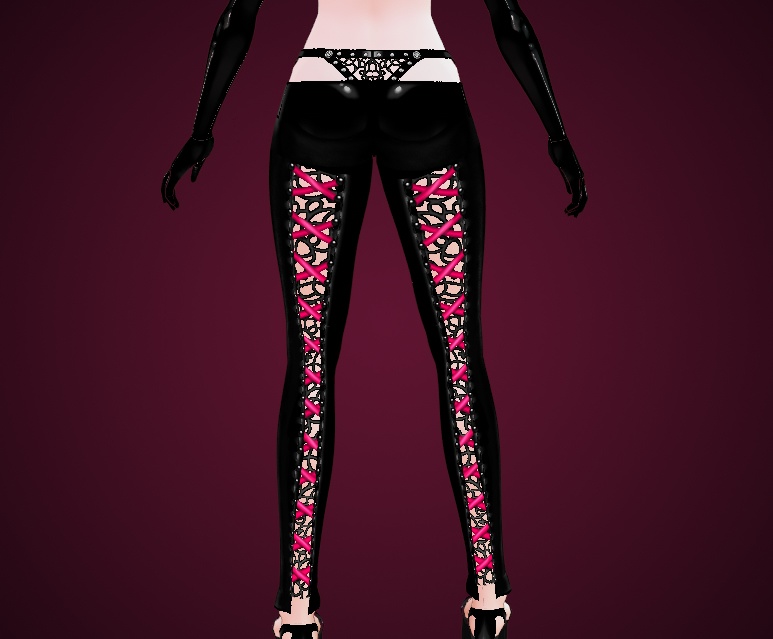 Laceup Latex Pants for VRoid - 18 color - battynator-store - BOOTH