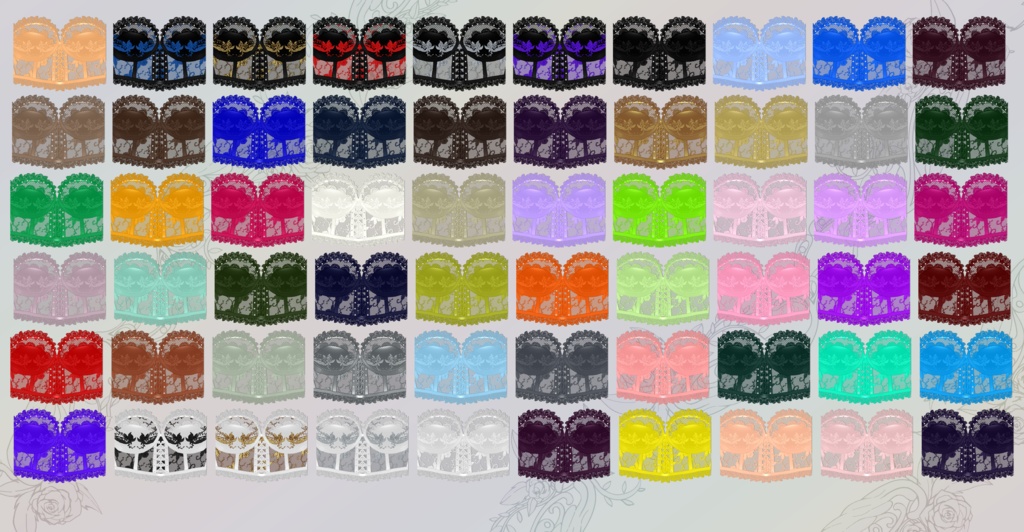 Lacey Corset for VRoid - 60 colors - battynator-store - BOOTH