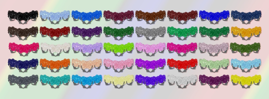 Lacey Choker for VRoid - 40 colors - battynator-store - BOOTH