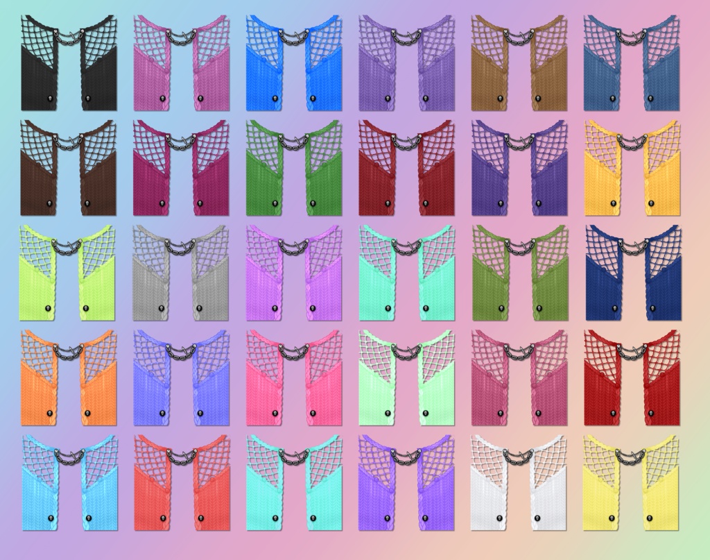 Deco Knit Cardigan for VRoid - 30 colors - battynator-store - BOOTH