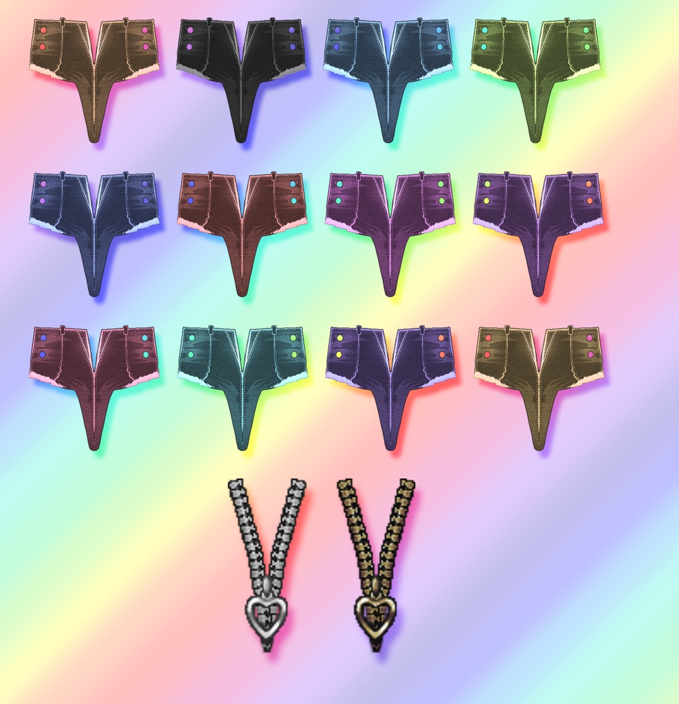 FeverDream Shorts for VRoid - 12 colors - battynator-store - BOOTH