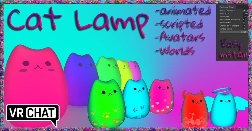 猫ランプ / Cat Lamp VRchat. world+avatar - Hoshou Neko - BOOTH