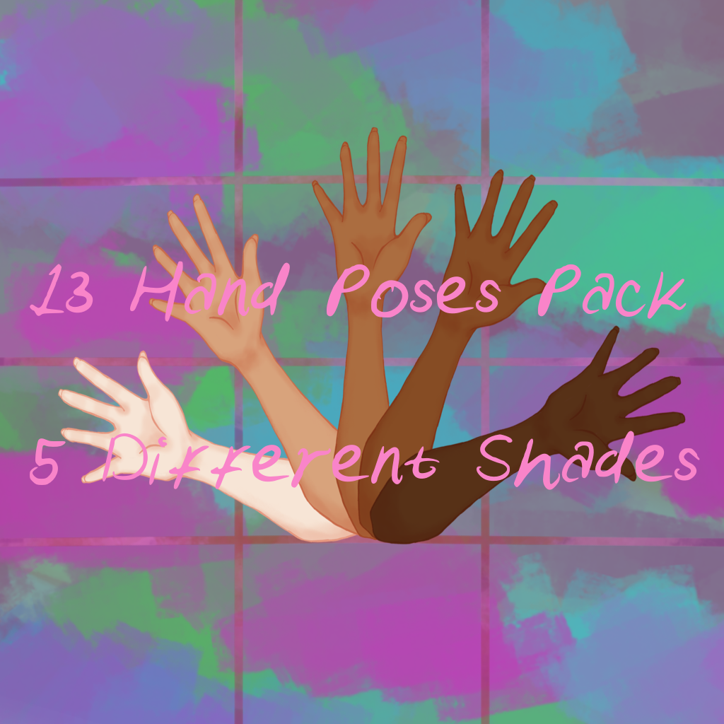 [VTuber Assets] 13 Hand Poses Pack - Gift Shop 57 - BOOTH