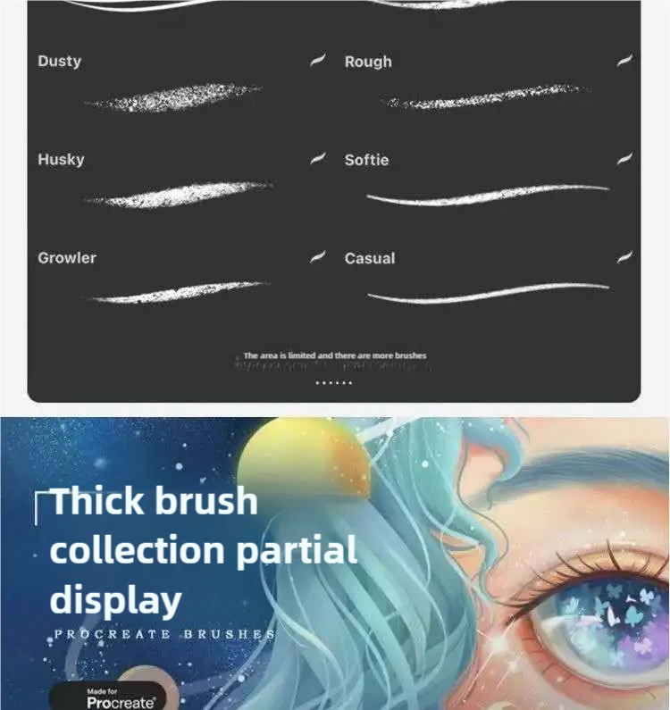 10000 +以上のProcreateブラシ：水彩、油絵、墨絵、書道、筆ペン、イラストブラシ、フォント、手描き素材 - kitokito - BOOTH