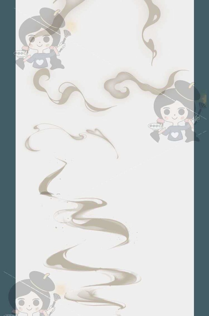 procreate+psブラシ レトロ 煙雲 流雲 ブラシ 古典 雲紋祥 雲騰雲 装飾 - kitokito - BOOTH