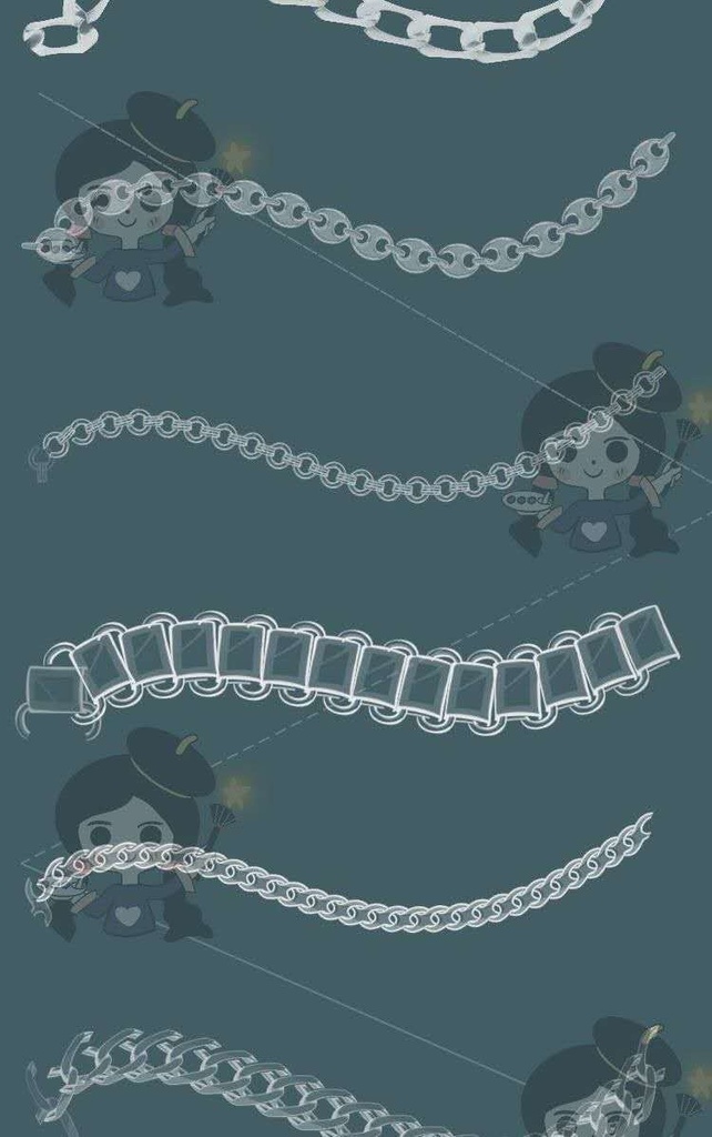 24 種類のメタルチェーンProcreate+Psブラシ - kitokito - BOOTH