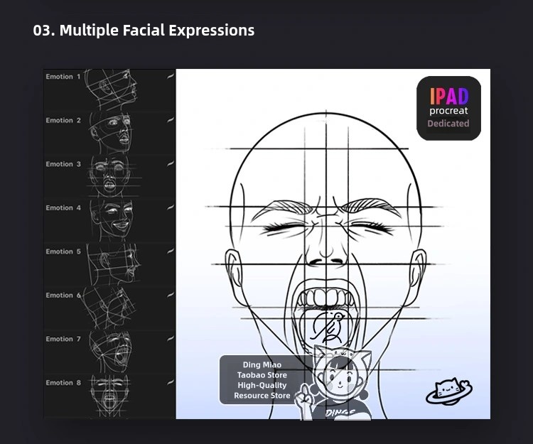 オリジナルProcreateブラシ フルセット ポートレート補助線 厚塗りiPad 絵画 - kitokito - BOOTH