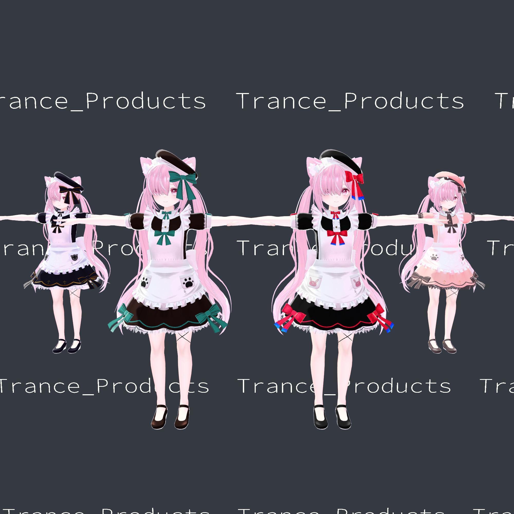 【VRChat向け】Maid&Apron(メイド＆エプロン）コスチューム【3Dモデル】【シエルアバター対応】 - Trance ...