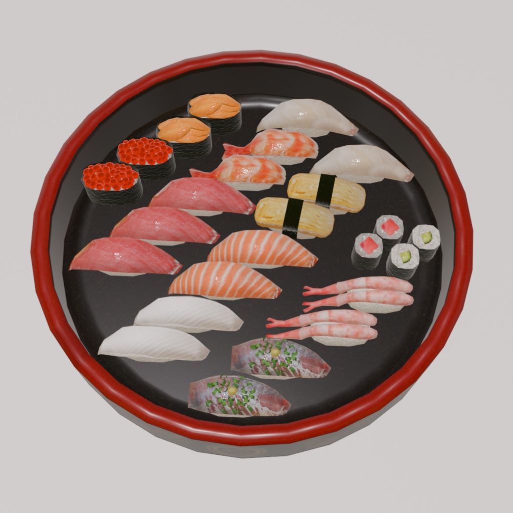 上寿司モデル ～龍-ryu- ～ Blender/FBX - oshinchan-japan - BOOTH