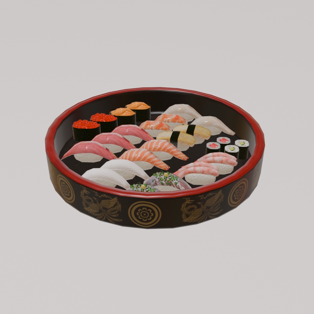 上寿司モデル ～龍-ryu- ～ Blender/FBX - oshinchan-japan - BOOTH