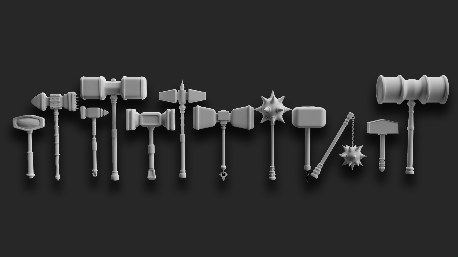 50 ハンマーとメイス Hammer and Mace - Anime - BOOTH